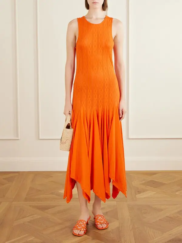 Loewe 45 Petal Anagram Leather Sandals - Orange