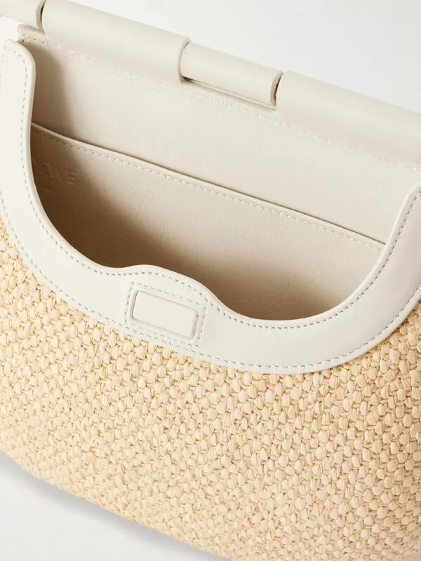 Loewe Pescador Raffia And Leather Shoulder Bag - Neutrals