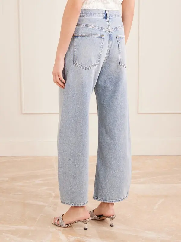 FRAME The Bow Crop High-rise Wide-leg Jeans