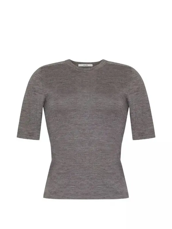 Adam Lippes Felix Short-sleeve Sweater - Grey
