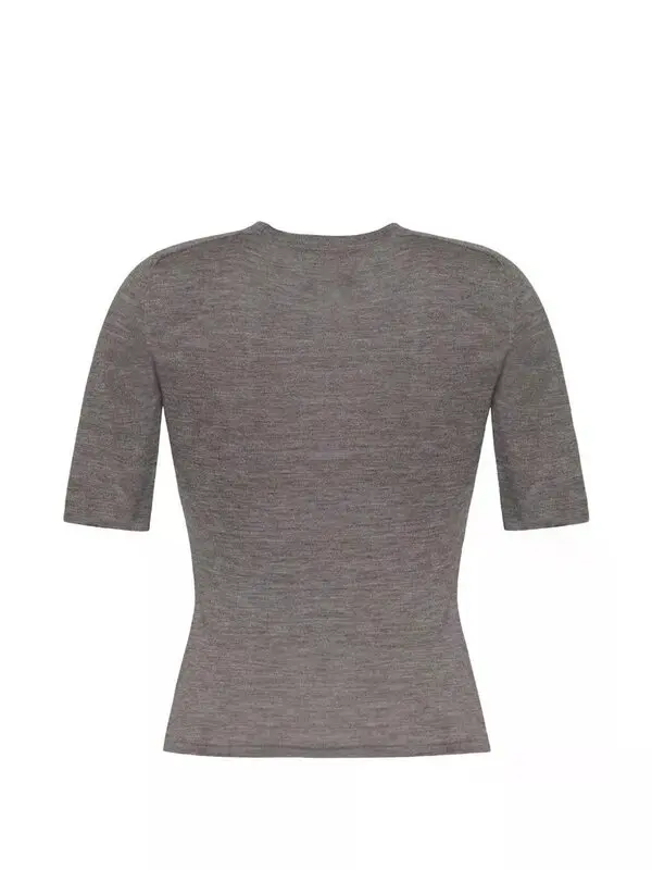 Adam Lippes Felix Short-sleeve Sweater - Grey