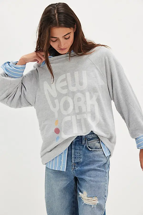The Original Retro Brand New York Subway Graphic Crewneck - Grey