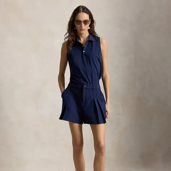 Ralph Lauren Stretch-twill Pleated Shorts - Refined Navy