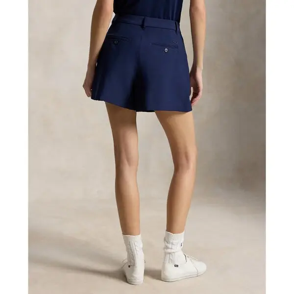 Ralph Lauren Stretch-twill Pleated Shorts - Refined Navy