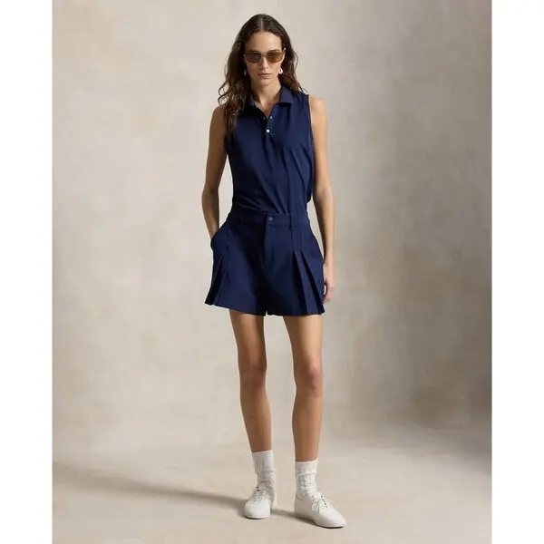 Ralph Lauren Stretch-twill Pleated Shorts - Refined Navy