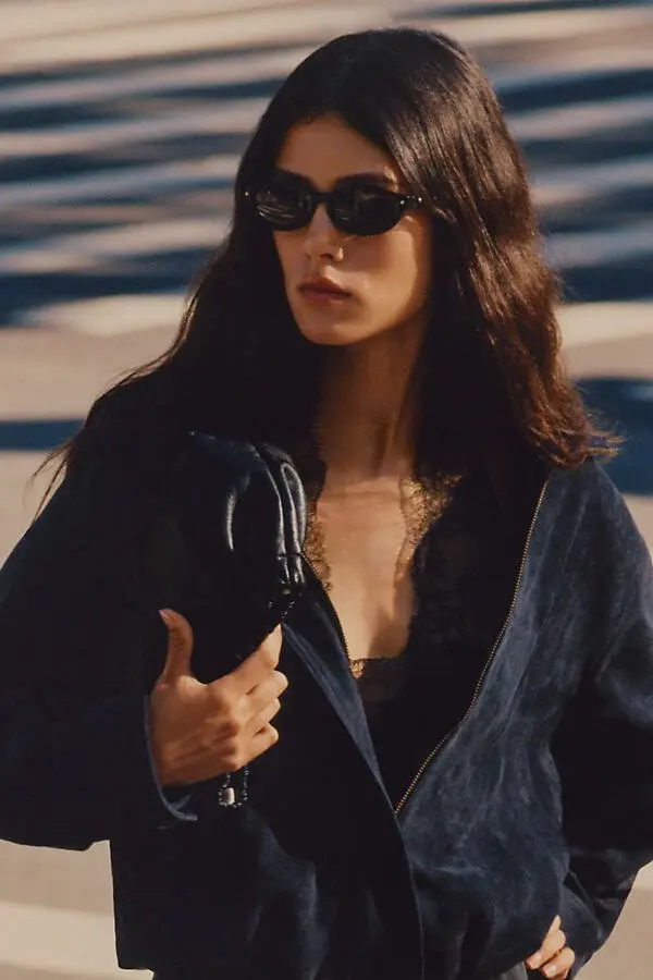 I-SEA Slim Oval Sporty Sunglasses - Black