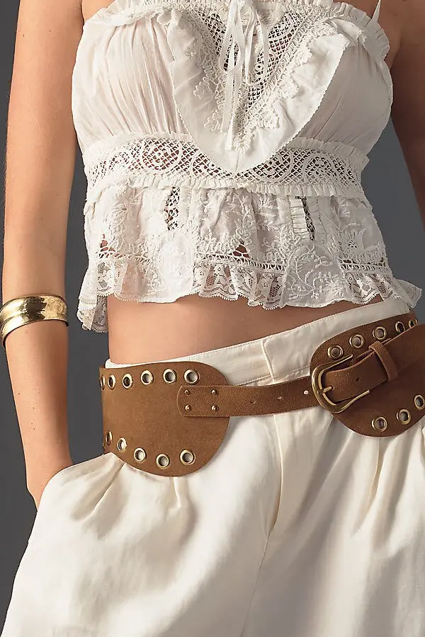 Anthropologie Leather Hip Belt