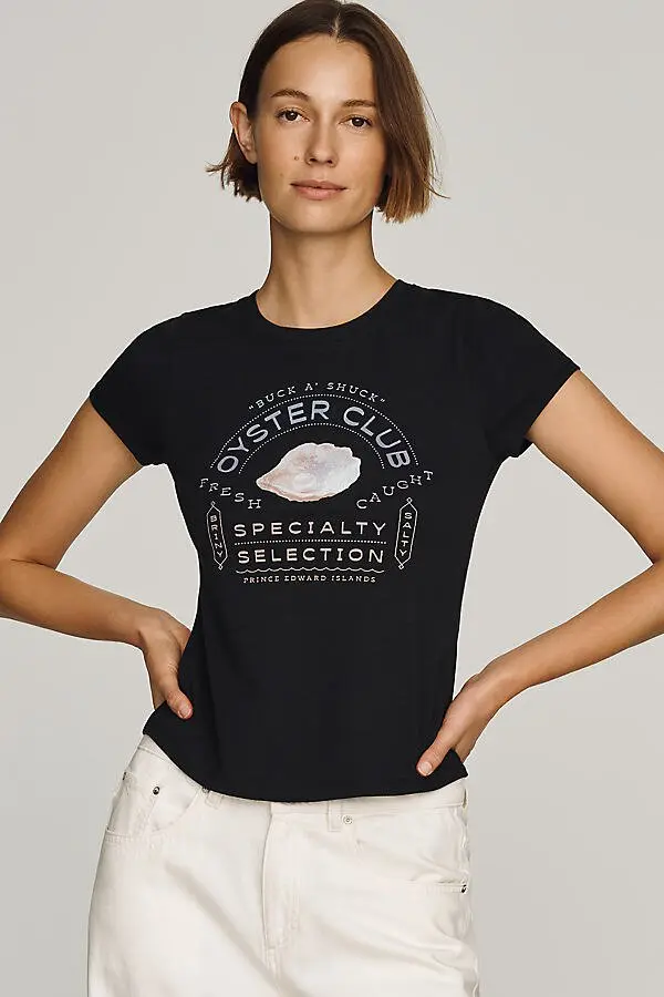 Maeve Cropped Cotton-blend T-shirt - Black