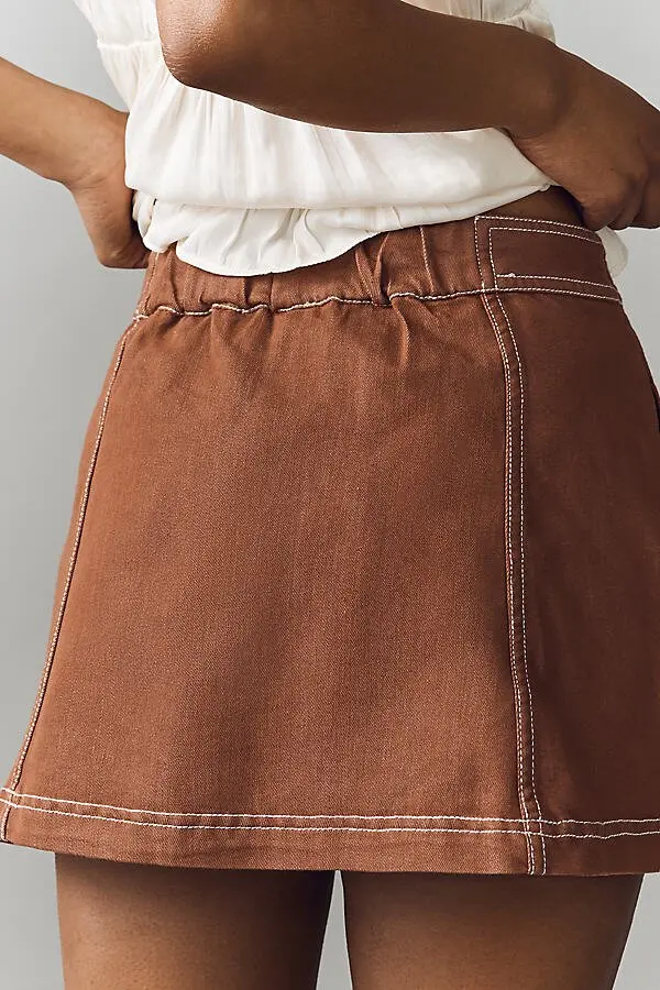 PILCRO Belted Wrap Skort