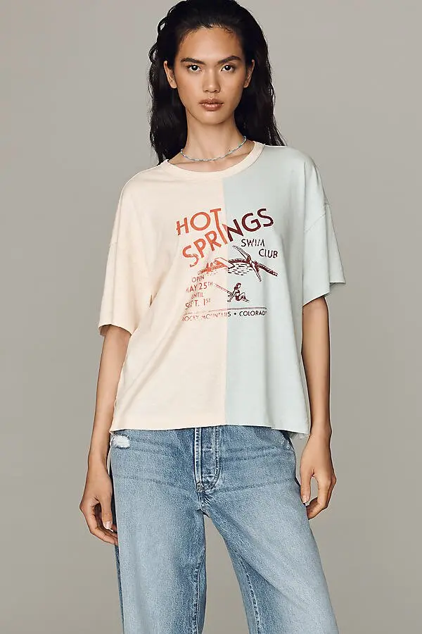 PILCRO Spliced Graphic T-shirt