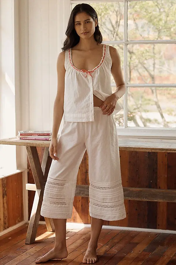 DAMSON MADDER Elodie Cotton Button Front Cami
