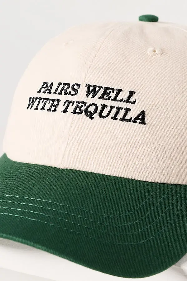 MOTEL MARGARITA Pairs Well Baseball Cap - Bone/forest
