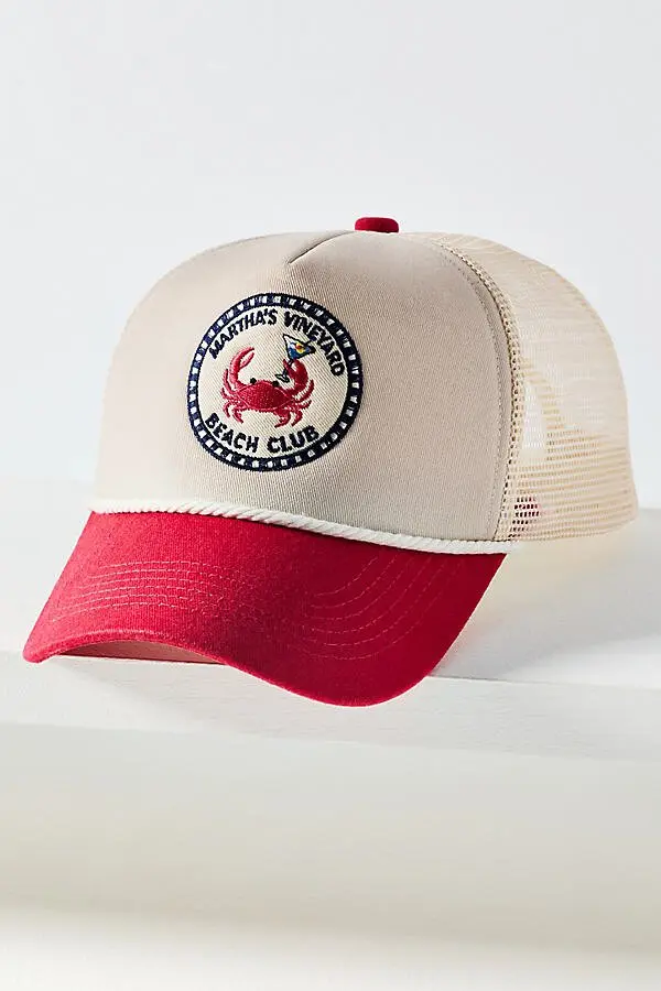WORN/WEST Trucker Hat - Beige/red