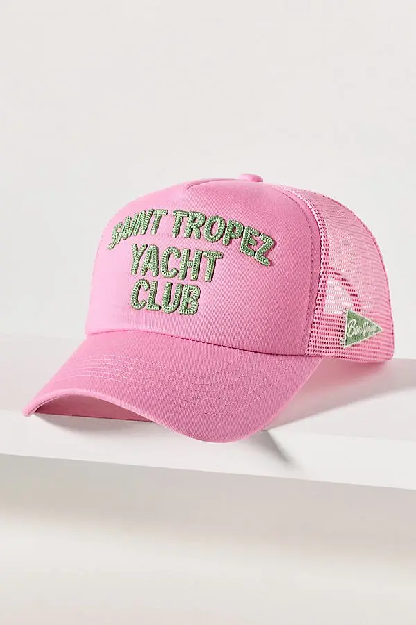 WORN/WEST Saint Barths Regata Club Patch Trucker Hat - Pink