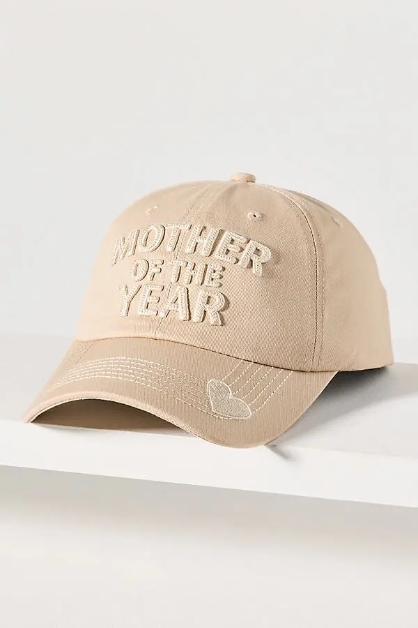 WORN/WEST Mother Of The Year Baseball Cap - Ivory