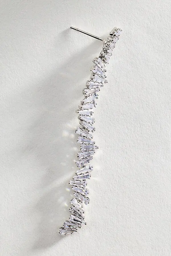 Anthropologie Rawbar Mixed Crystal Drop Earrings