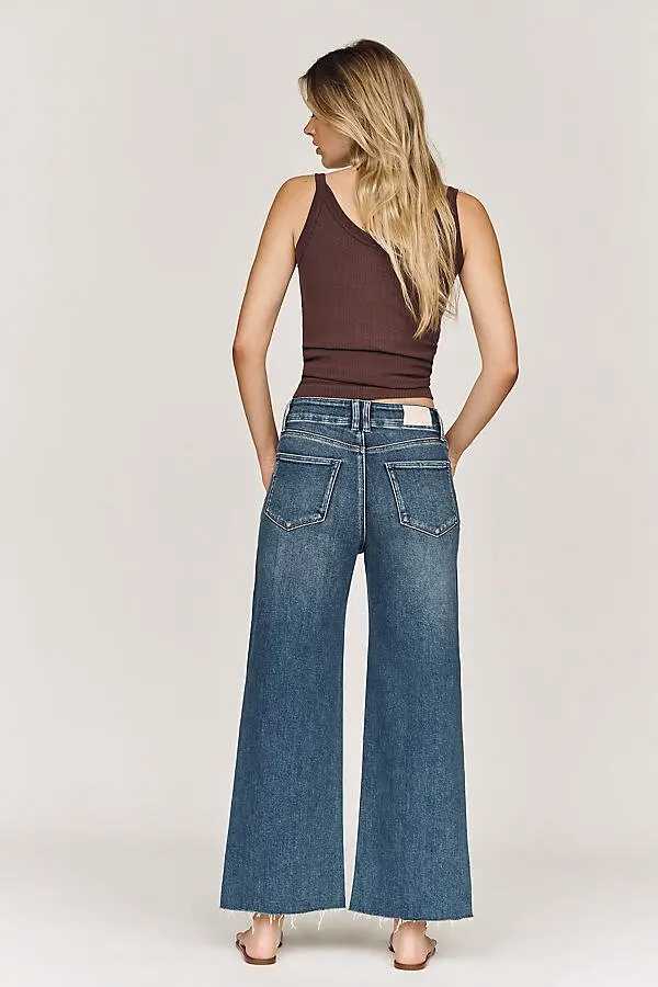 Paige Anessa High-rise Crop Wide Leg Jeans