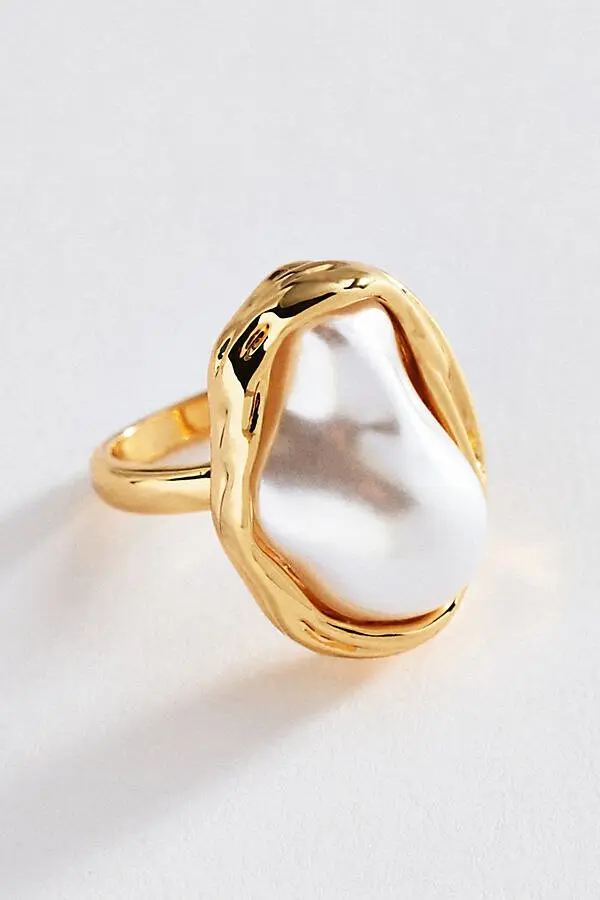 Anthropologie Large Ring - Pearl