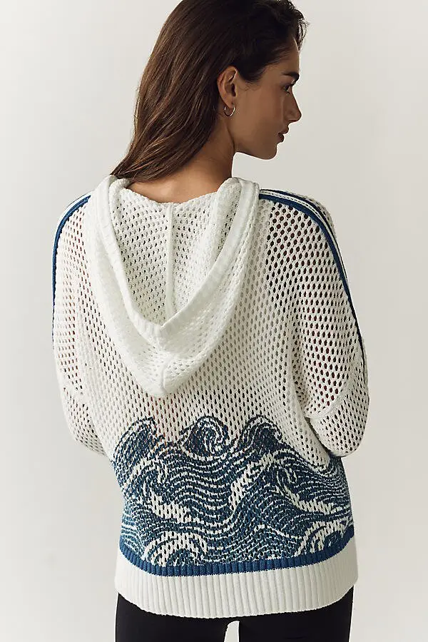 DAILY PRACTICE Cotton Open Knit Hoodie