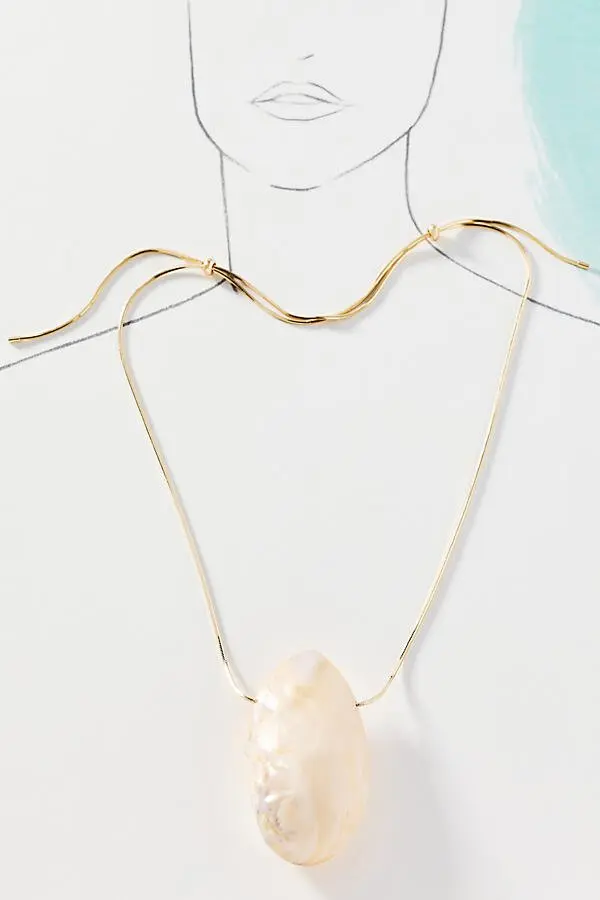 Anthropologie Mother Of Pendant Necklace