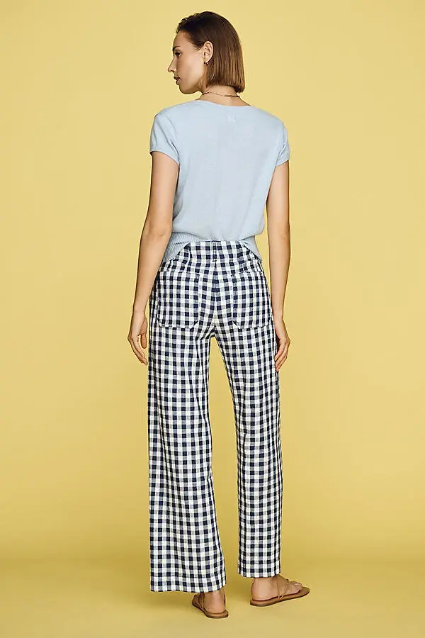 Maeve Colette Linen Stretch Wide Leg Pants