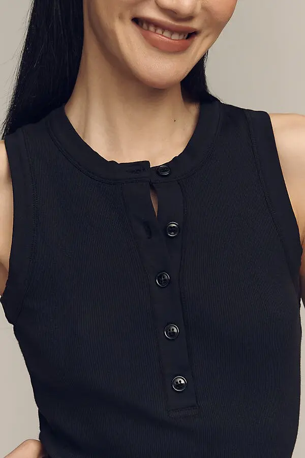 Sanctuary Friday Rib Tank Top - Black