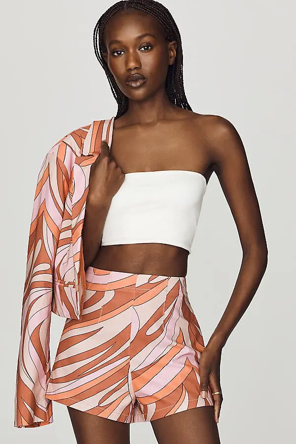 Maeve Printed Shorts - Pink Pattern