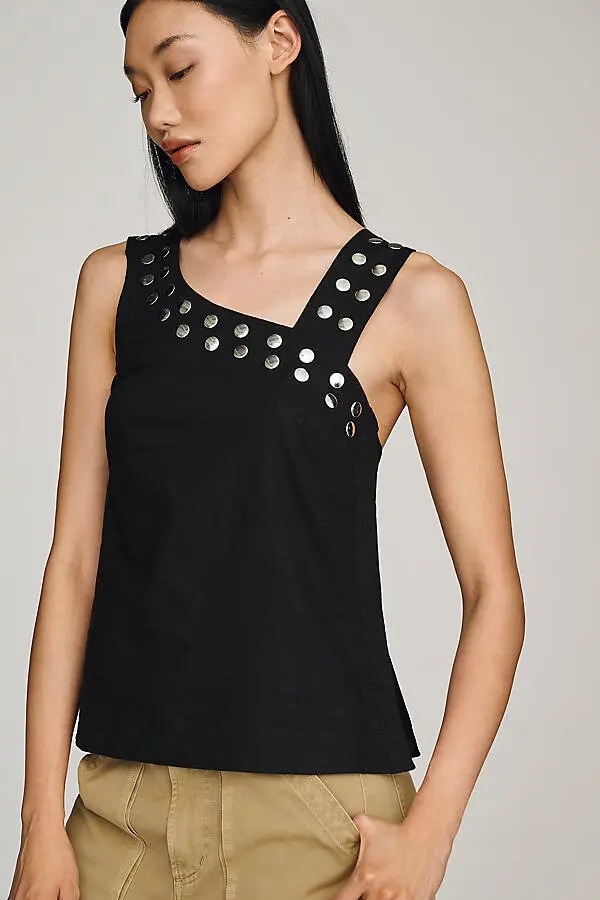 Maeve Asymmetric Hardware Tank Top