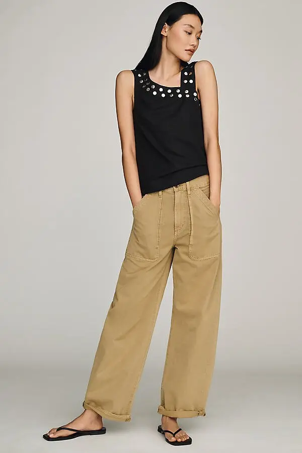 Maeve Asymmetric Hardware Tank Top