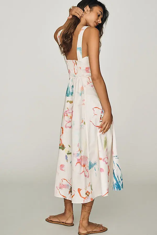 PILCRO Drop Waist Midi Dress