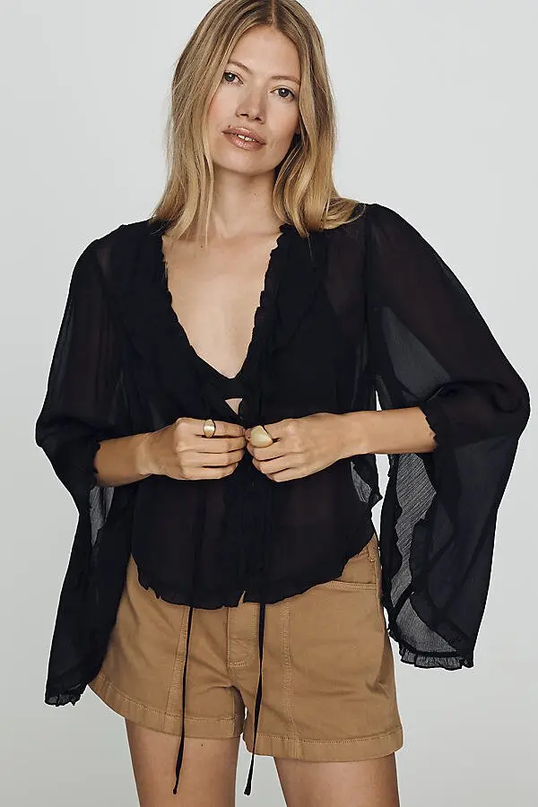 Anthropologie Mariana Tie-front Blouse