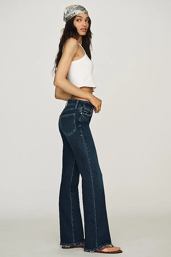Good American Soft Tech Good Classic High-rise Bootcut Jeans - Indigo511