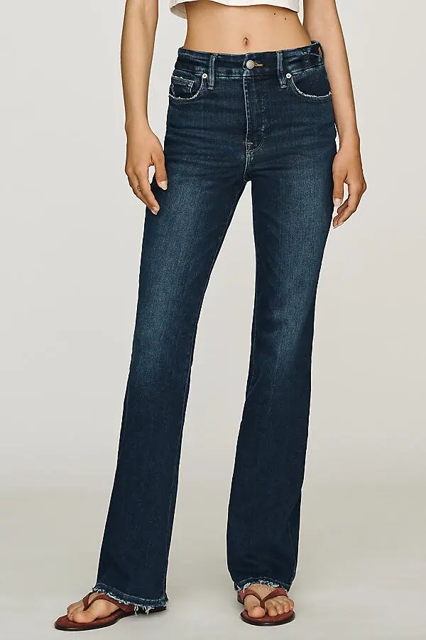 Good American Soft Tech Good Classic High-rise Bootcut Jeans