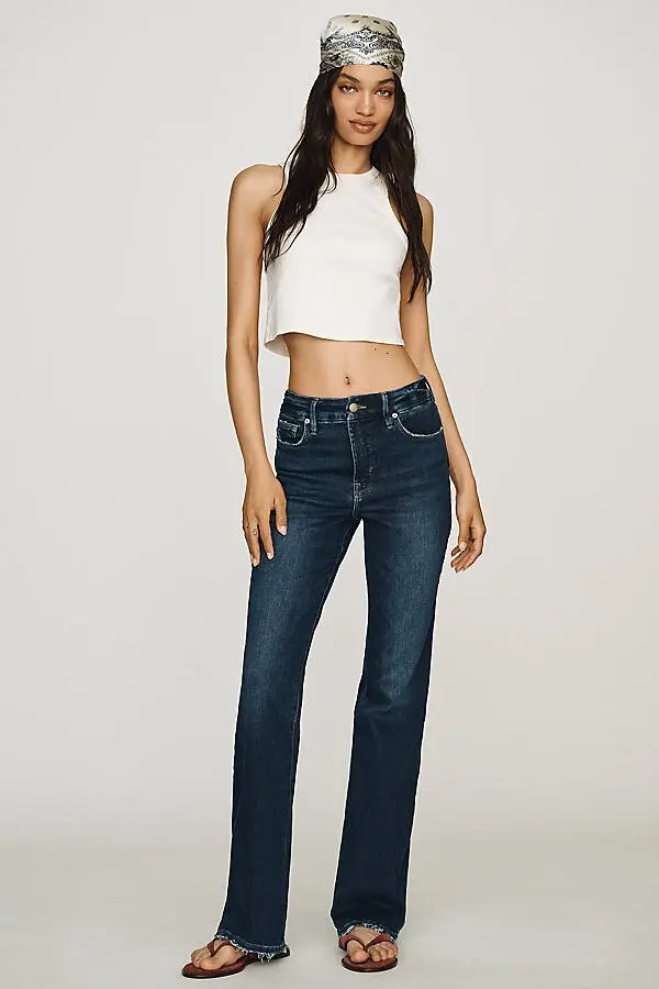 Good American Soft Tech Good Classic High-rise Bootcut Jeans