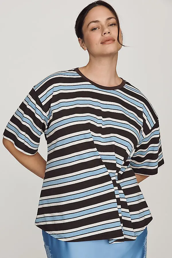 PILCRO Pleated Waist T-shirt