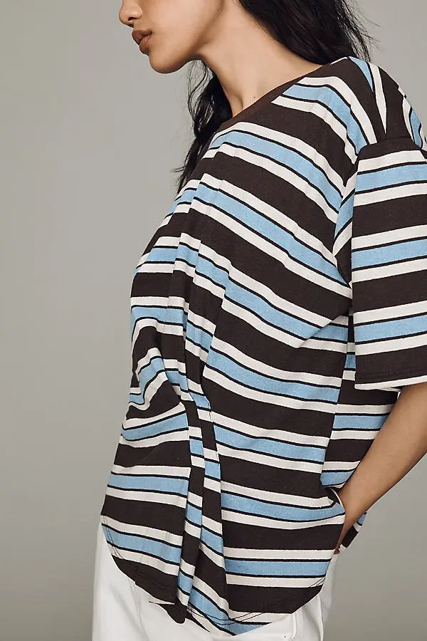 PILCRO Pleated Waist T-shirt