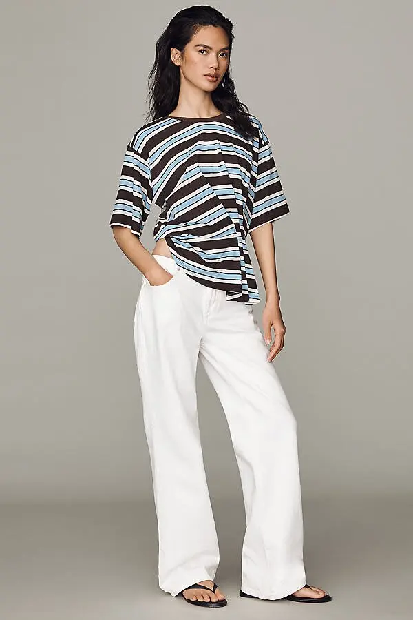 PILCRO Pleated Waist T-shirt