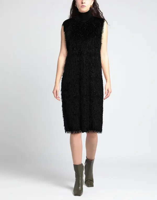 MEIMEIJ Sleeveless Turtleneck Midi Dress