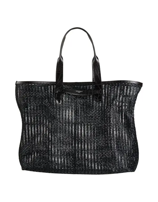 Dolce & Gabbana Raffia And Leather Shopper Bag