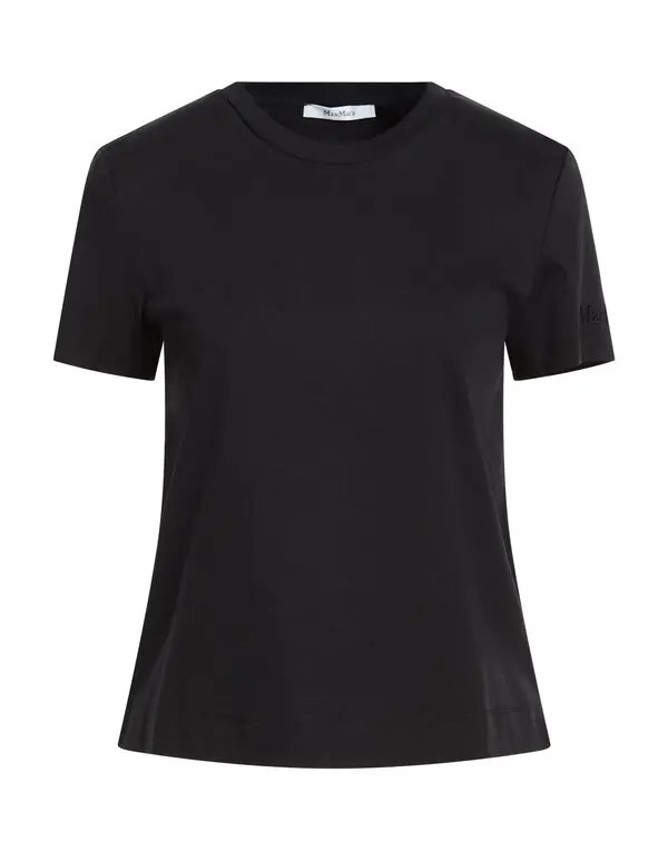 Max Mara Cotton T-shirt With Embroidered Logo
