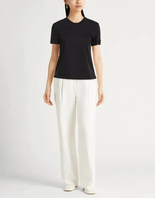 Max Mara Cotton T-shirt With Embroidered Logo