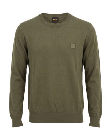 BOSS Cotton Cashmere Crewneck Sweater - Green