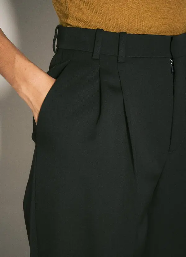 Saint Laurent Wide-leg Wool Trousers