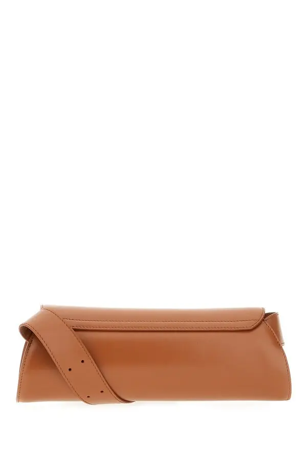 JIL SANDER Leather Shoulder Bag With Buckle Detail - Multicolor