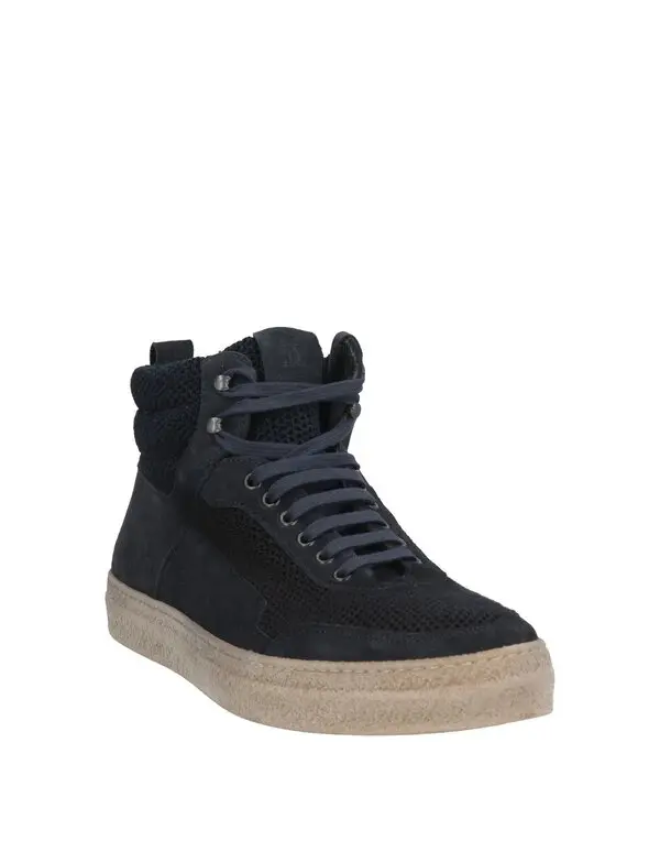FABIANO RICCI High-top Sneakers In Suede And Textile Fibers