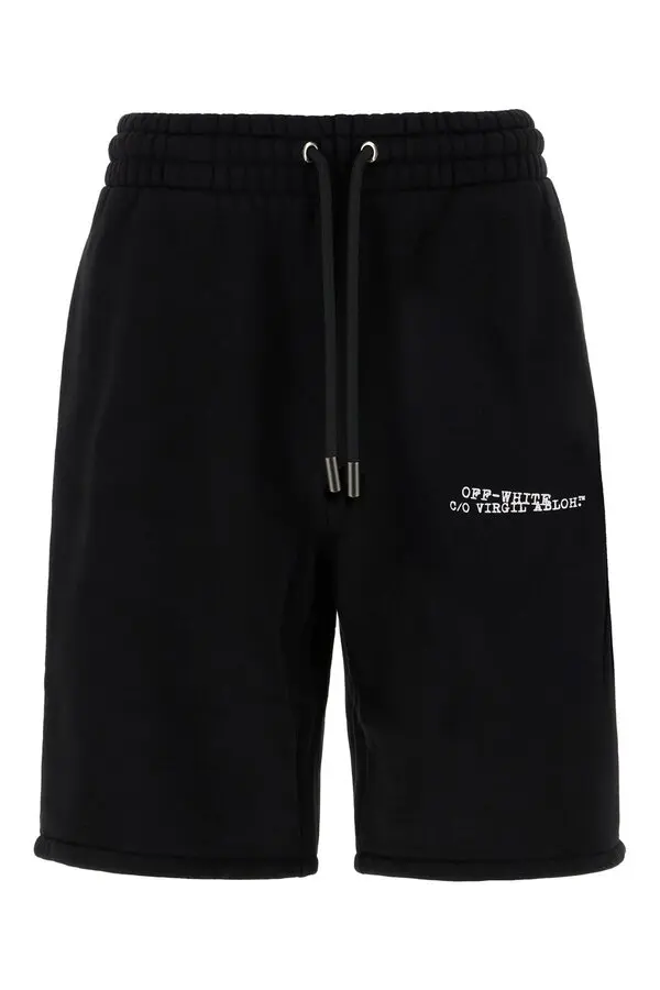 Off-White Printed Cotton Sweatshorts