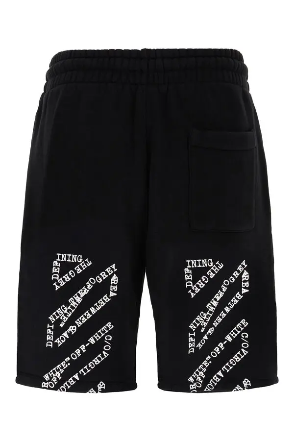 Off-White Printed Cotton Sweatshorts