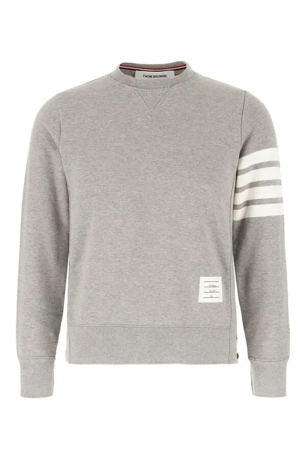 Thom Browne Crewneck Sweatshirt With Signature Stripes - Multicolor