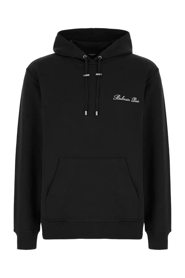 Balmain Embroidered Logo Hoodie