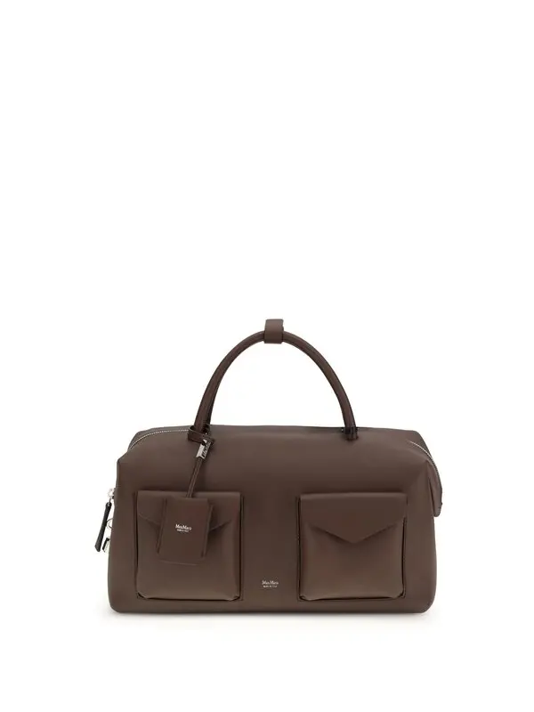 Max Mara Holdall Cargo Leather Handbag - Brown